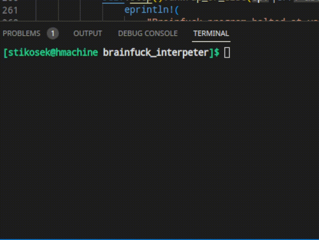 GitHub - stikosek/brainfuck-interpeter: A brainfuck interpeter written in rust with a memory ...